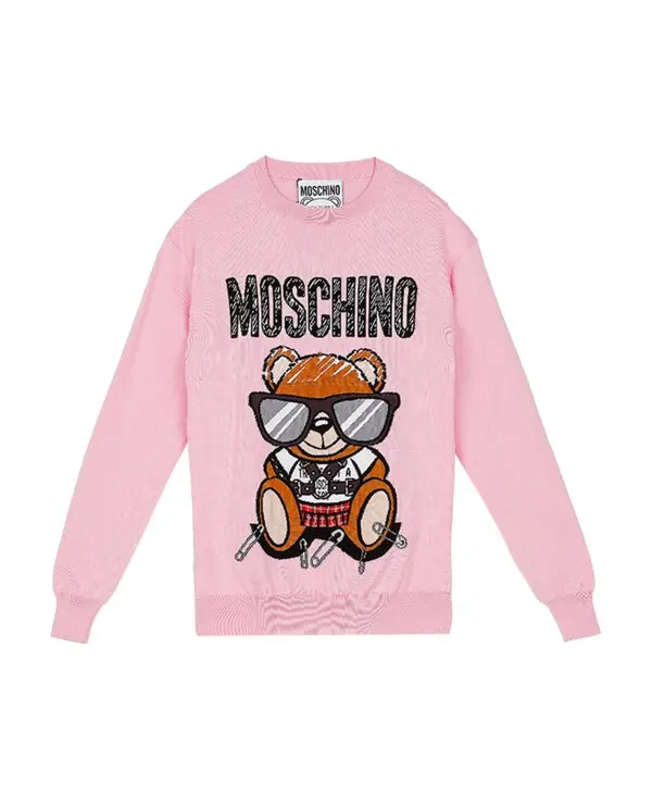 Moschino Knitted Pullover With Floral Detail