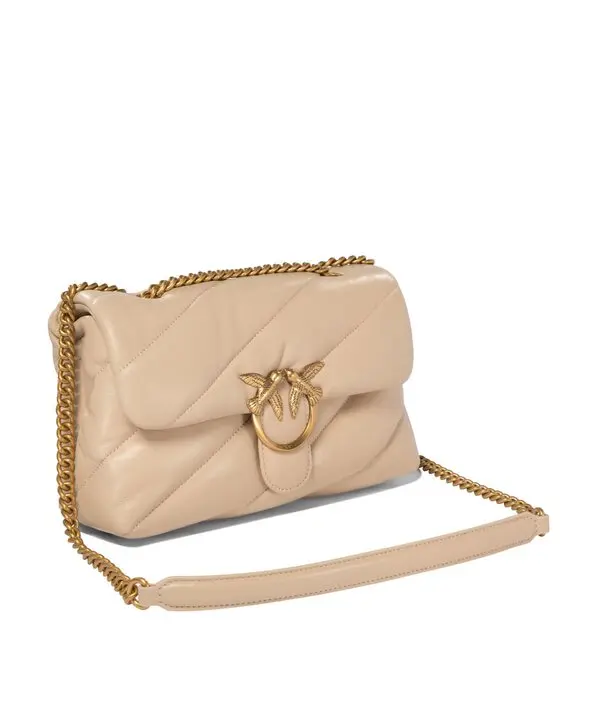 Pinko Love Classic Puff Maxi Quilted Shoulder Bag - Beige