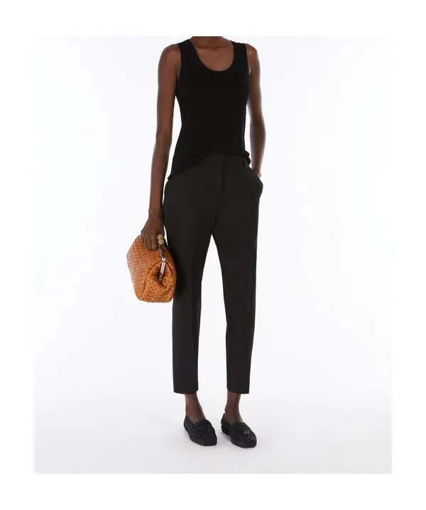 Max Mara Straight Leg Cropped Tailored Trousers