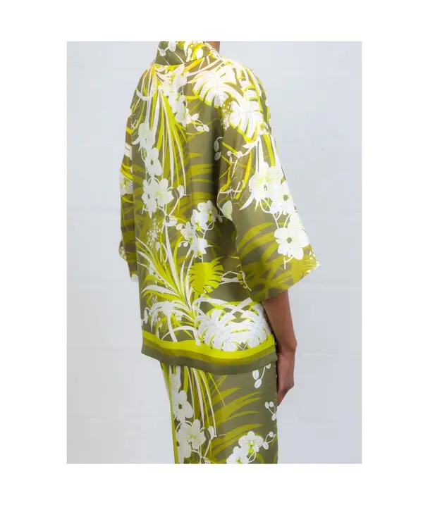 Max Mara Printed Shirt With Lapel Collar And Three-quarter Sleeves