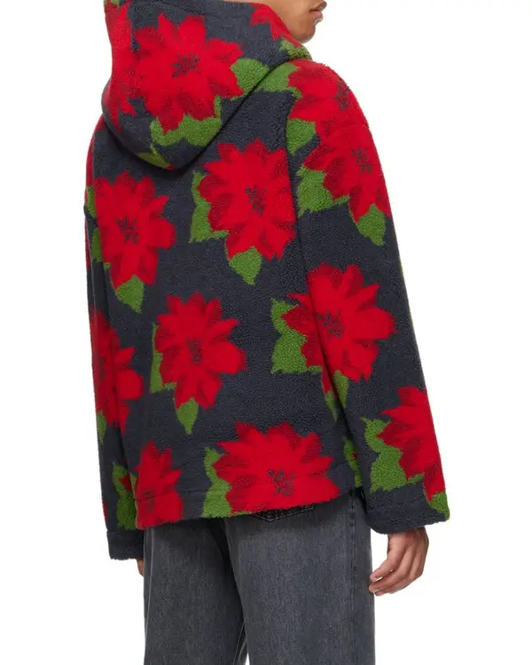 J.W.ANDERSON Floral Printed Zipped Hooded Jacket