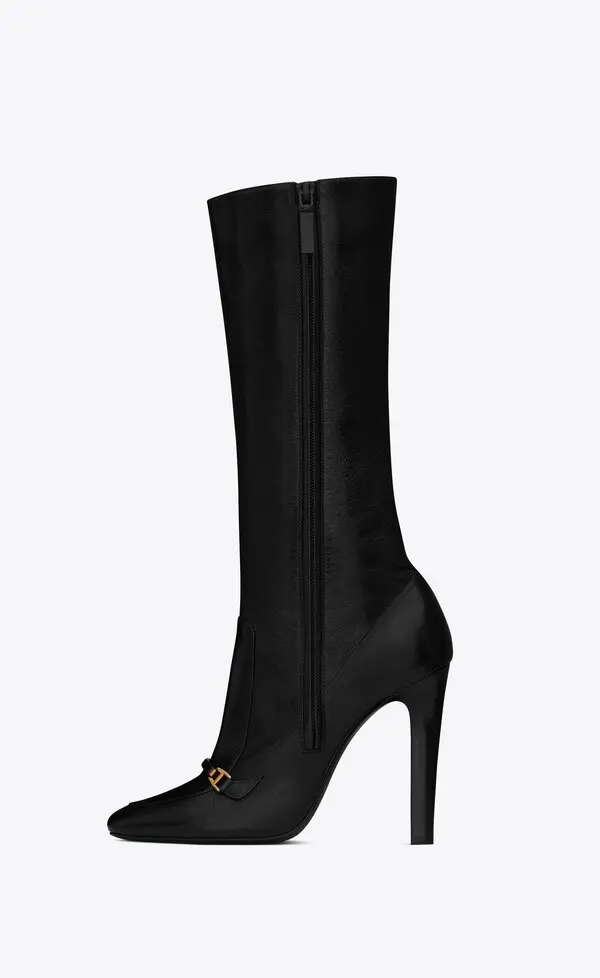 Saint Laurent Camden High-heeled Boots With Side Zippers