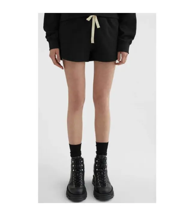JIL SANDER Logo Embroidered Drawstring Shorts - Black