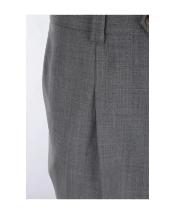 Brunello Cucinelli Mid-rise Tapered Trousers - Gray