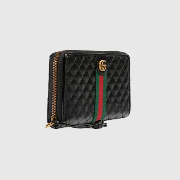Gucci Double G Quilted Zipper Purse