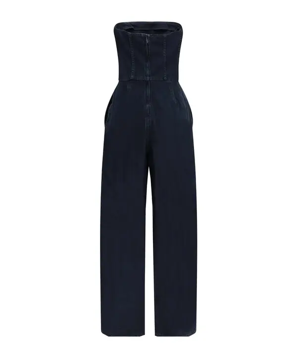 AGOLDE Strapless Denim Jumpsuit With Side Pockets