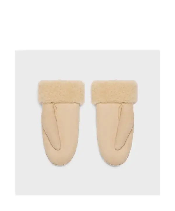 Celine Shearling Triomphe Mittens