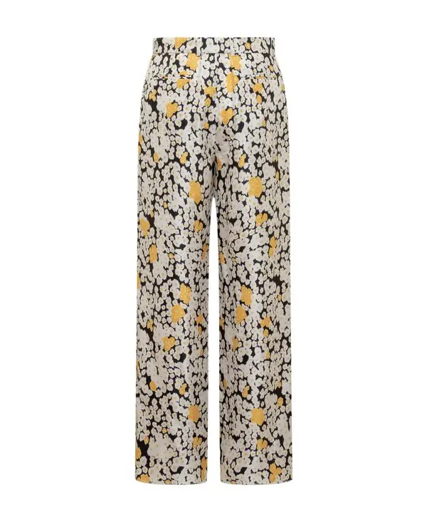 LANVIN High Waist Floral Printed Trousers