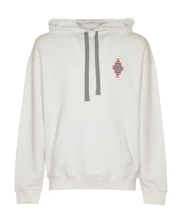 MARCELO BURLON COUNTY OF MILAN Cross Motif Embroidered Hoodie - White