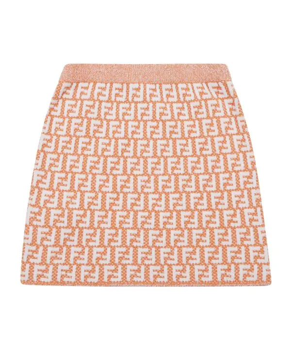 Fendi Ff-logo Knitted Mini Skirt