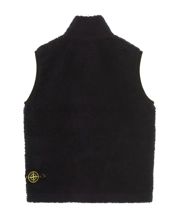Stone Island Logo Patch Vest - Blue
