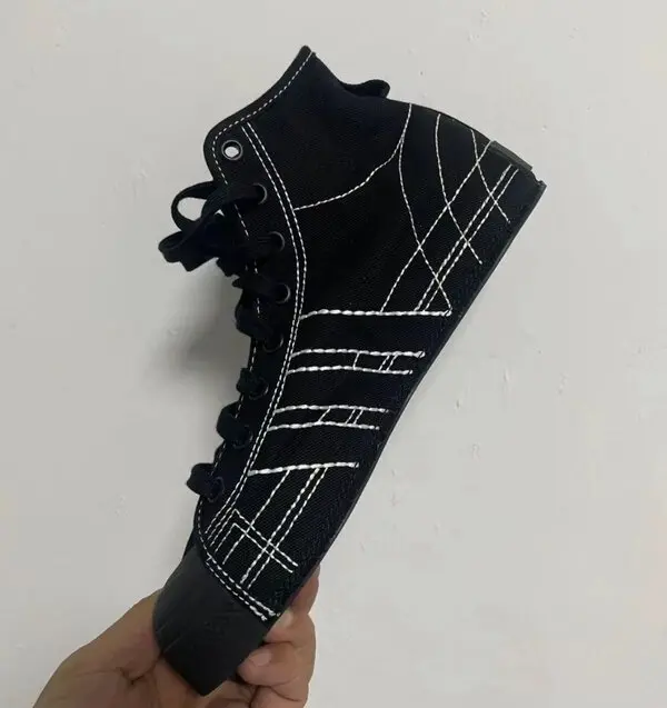 Y3 Nizza Hi Lace-up Canvas And Suede Sneakers