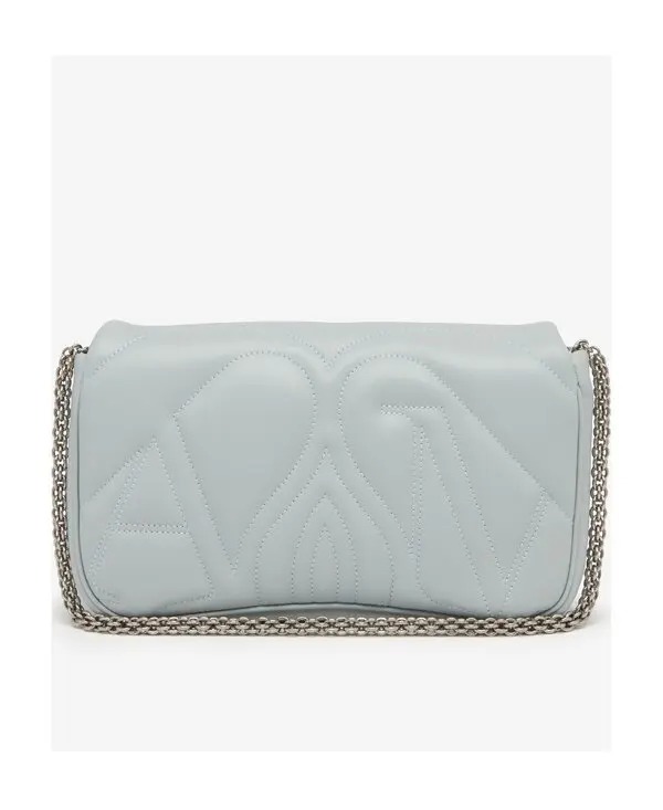 Alexander McQueen Seal Logo Plaque Shoulder Bag - Gray