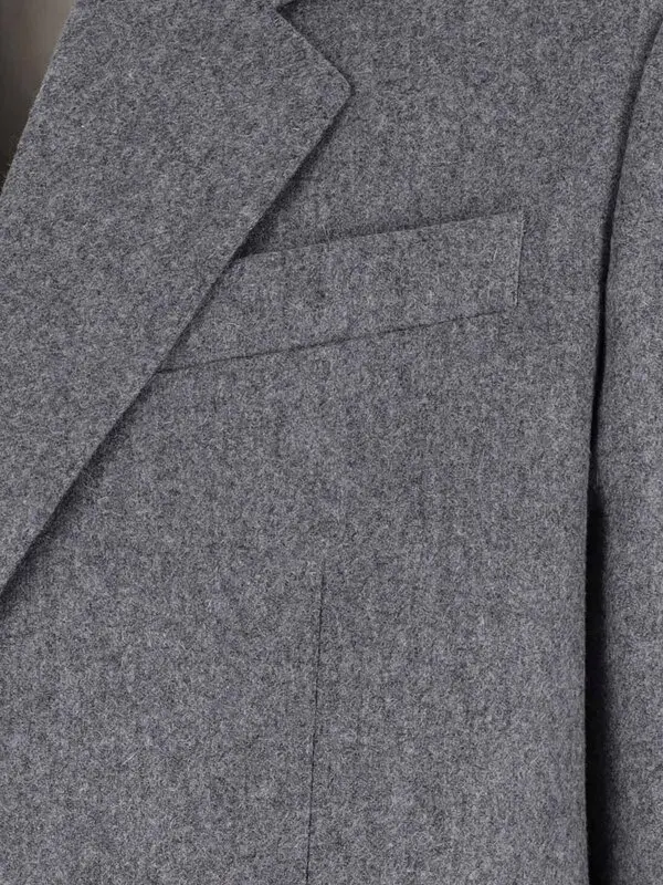Ami Mélange-effect Wool Blazer - Gray