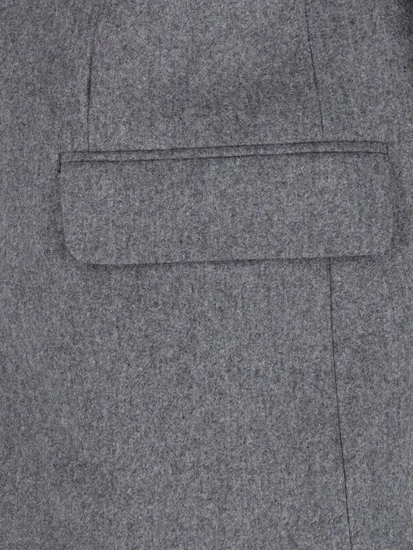 Ami Mélange-effect Wool Blazer - Gray
