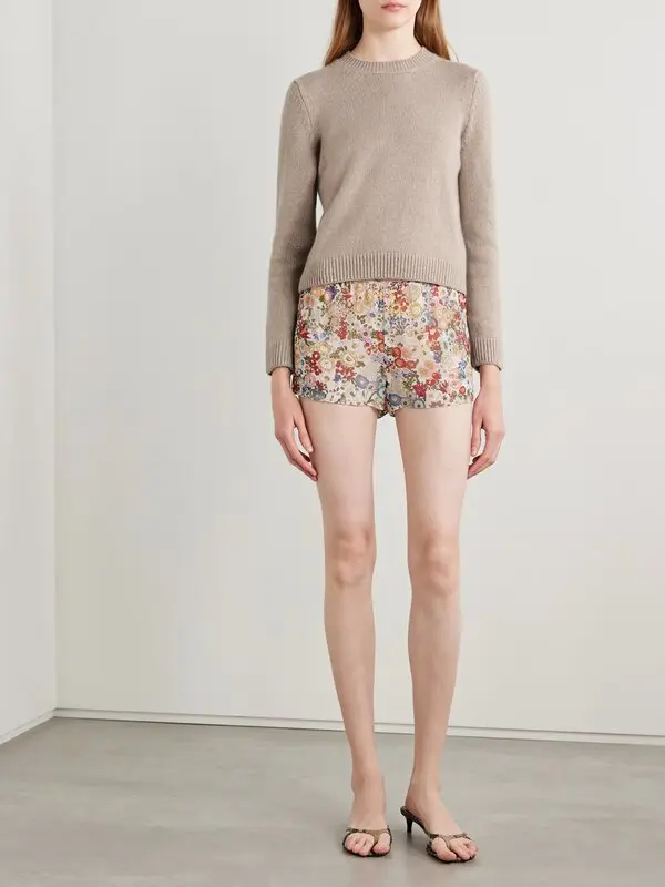 Khaite Leta Cashmere Knit Sweater - Beige