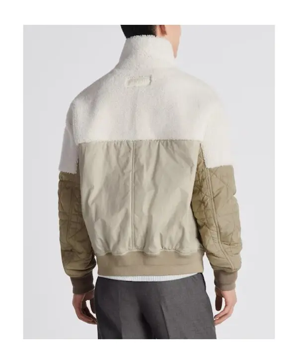 Dior Bomber Jacket With Stand Collar And Quilted Details