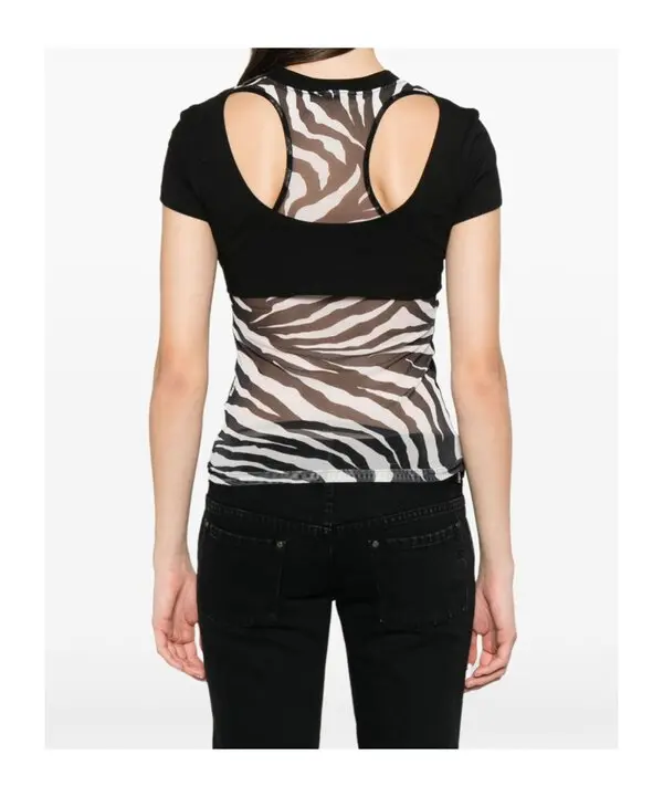 Versace Zebra Printed Crewneck T-shirt