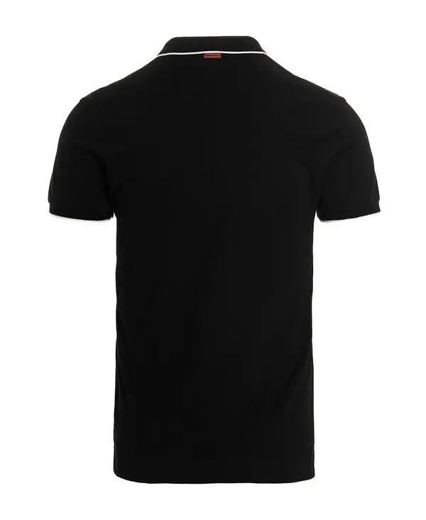 Zegna Logo Embroidered Short-sleeved Polo Shirt - No