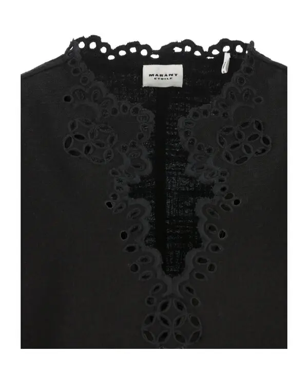 Isabel Marant Étoile Shana Cutwork Embroidered Shirt - Black
