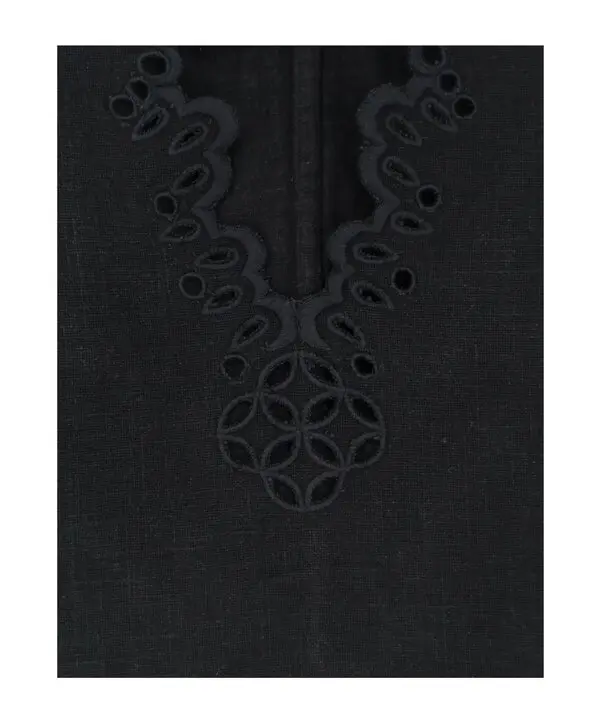 Isabel Marant Étoile Shana Cutwork Embroidered Shirt - Black