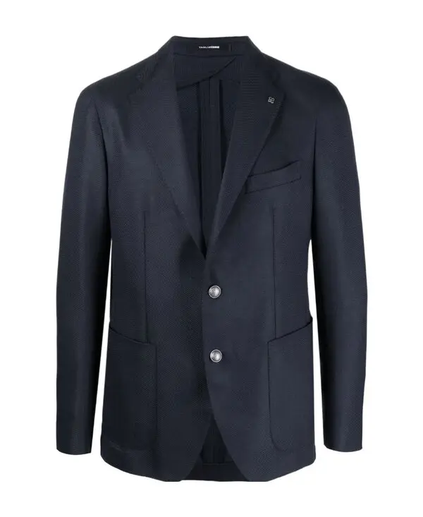 Tagliatore Notched-lapels Single-breasted Blazer - Black