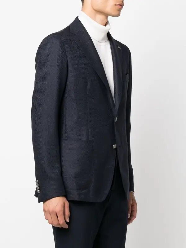 Tagliatore Notched-lapels Single-breasted Blazer - Black