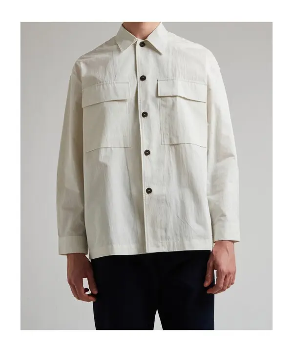 Studio Nicholson Coll Utility Shirt - White