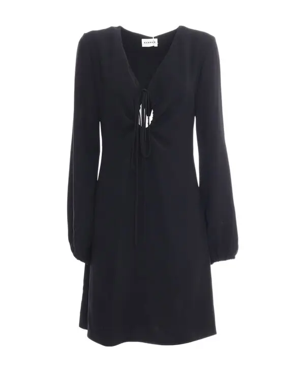 P.a.r.o.s.h V-neck Keyhole Long-sleeve Dress