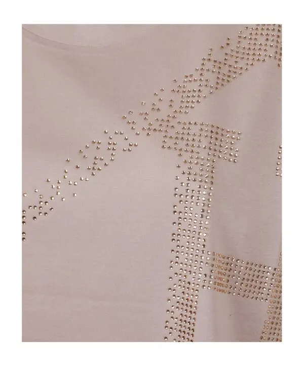 Herno Embellished Crewneck T-shirt - Nude