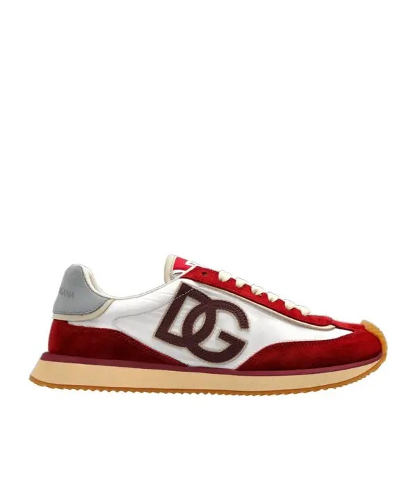 Dolce & Gabbana Dg Logo Patch Sneakers - Red