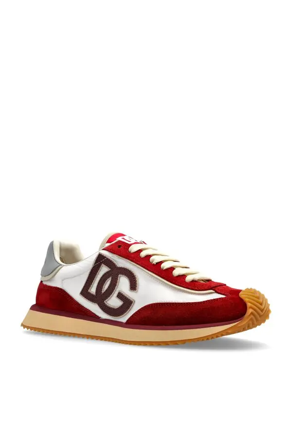 Dolce & Gabbana Dg Logo Patch Sneakers - Red