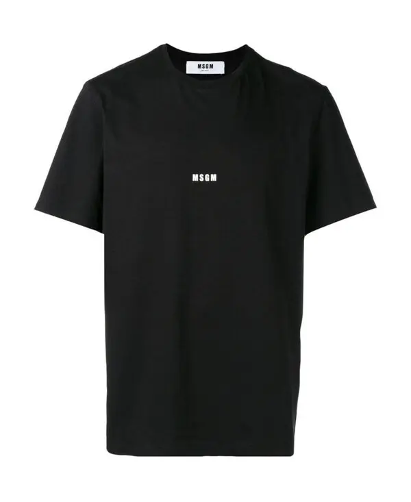 MSGM Viscose Pattern T-shirt - Black