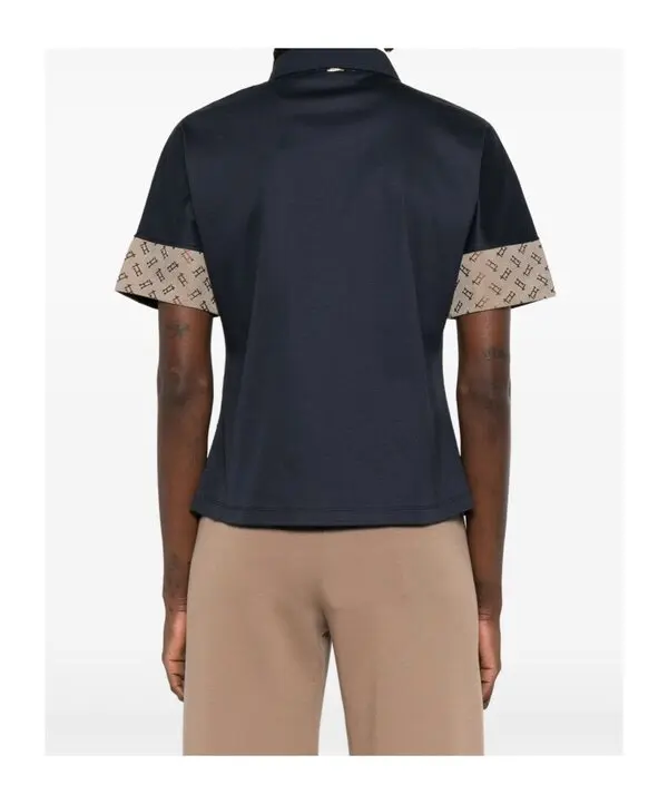 Herno Jacquard Trim Polo Top