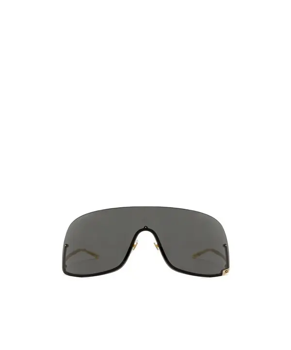 Gucci Oversized Shield Frame Sunglasses - Black