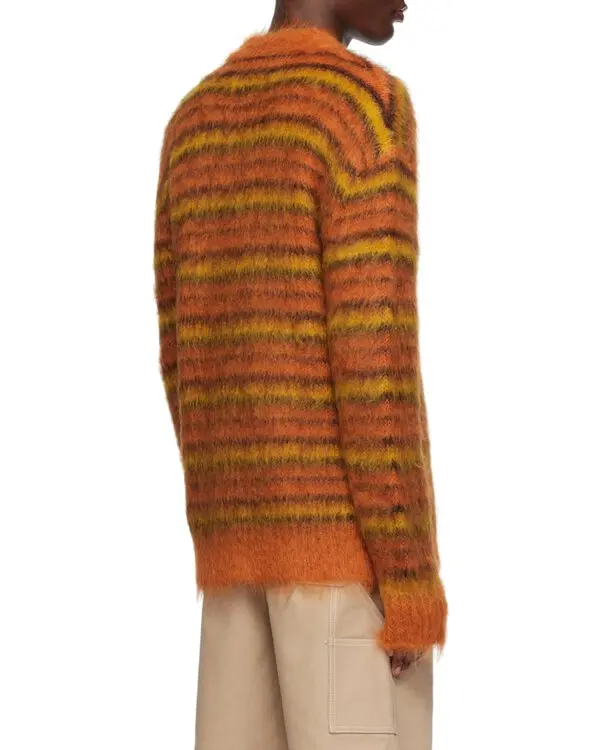 Marni V-neck Striped Knit Cardigan