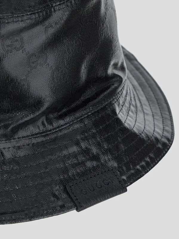 Gucci Gg Monogrammed Leather Bucket Hat