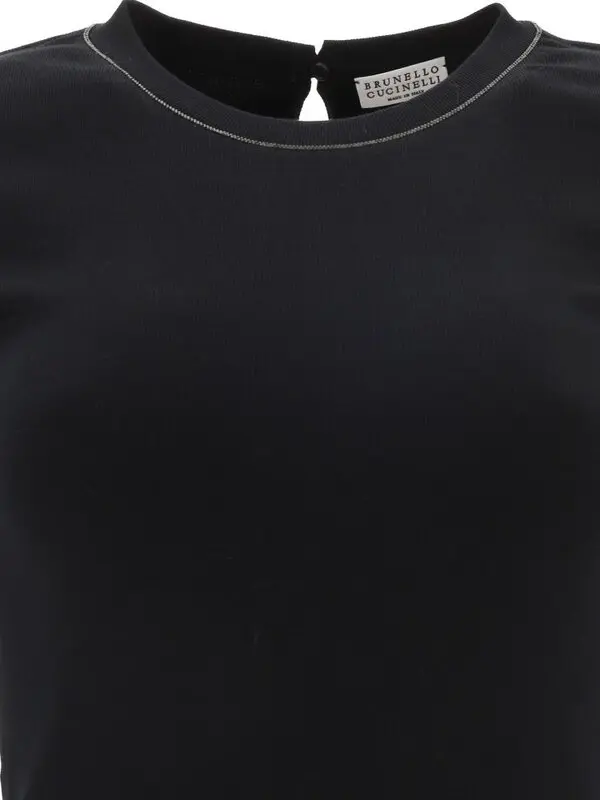Brunello Cucinelli Embellished Short-sleeved T-shirt - Black