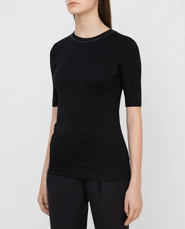 Brunello Cucinelli Embellished Short-sleeved T-shirt - Black