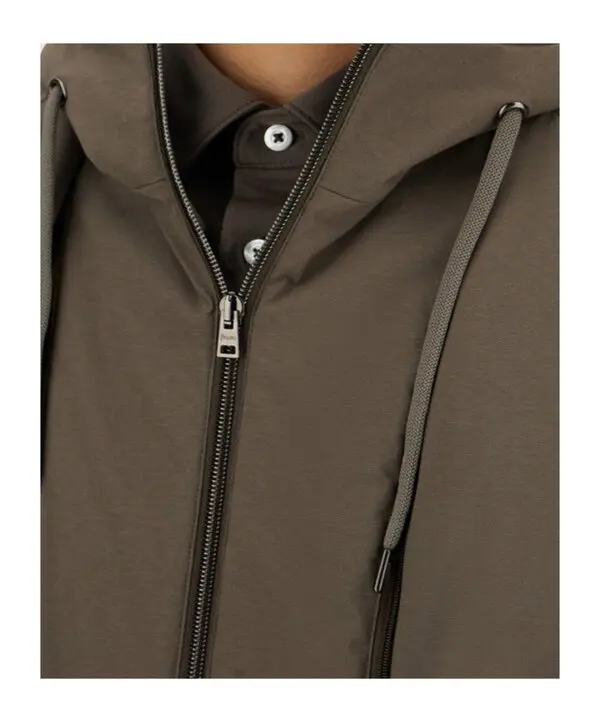 Herno Hooded Blazer With Classic Lapel - Gray