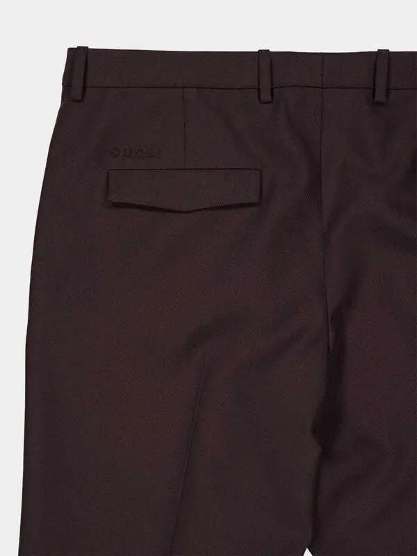 Gucci Technical Panama Trousers - Dark Brown