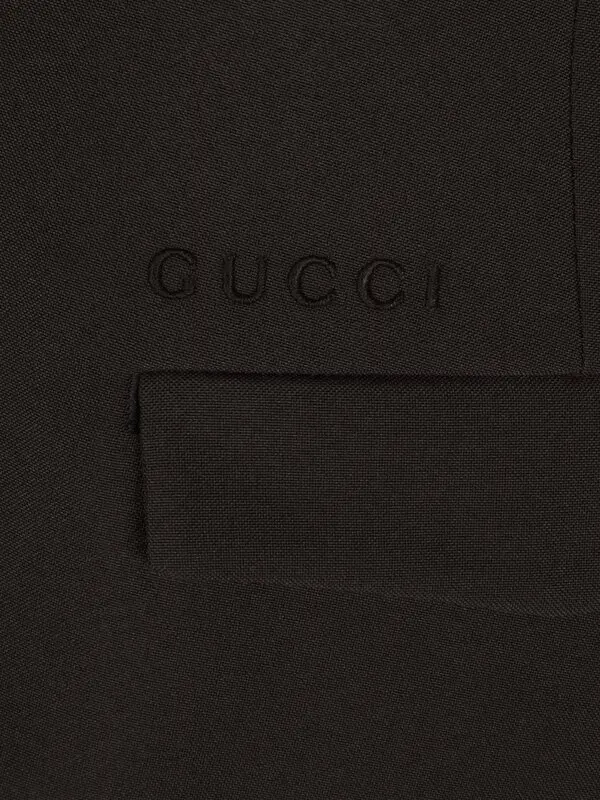 Gucci Technical Panama Trousers - Dark Brown