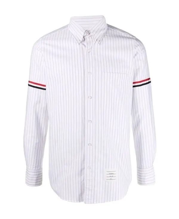 Thom Browne Rwb Stripe Oxford Shirt - No