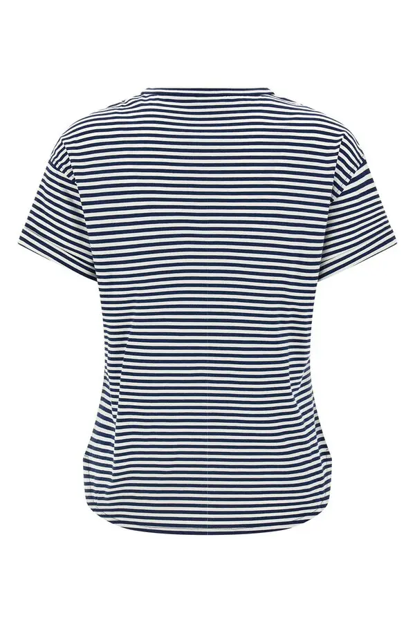 Brunello Cucinelli Striped Crewneck T-shirt With Chest Pocket