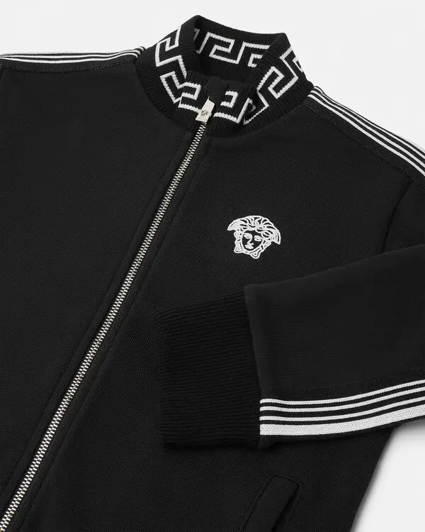 Versace Greca-detail Zip-up Sweatshirt