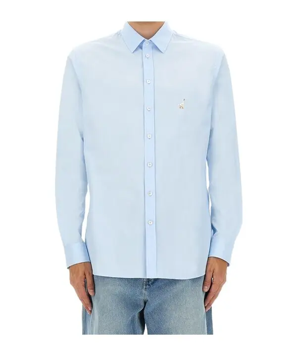 Moschino Goose Embroidered Long-sleeved Shirt