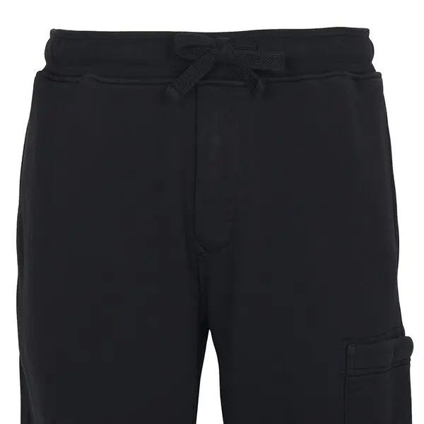Stone Island Logo Patch Drawstring Trousers - Black
