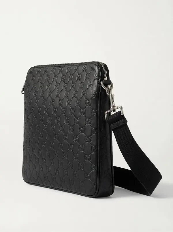 Gucci Gg Emblem Medium Crossbody Bag - Black