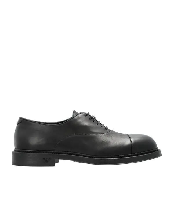 Emporio Armani Cap-toe Lace-up Oxford Shoes - Black