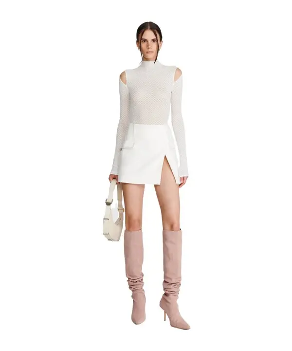 DION LEE High-waisted Side-slit Skirt